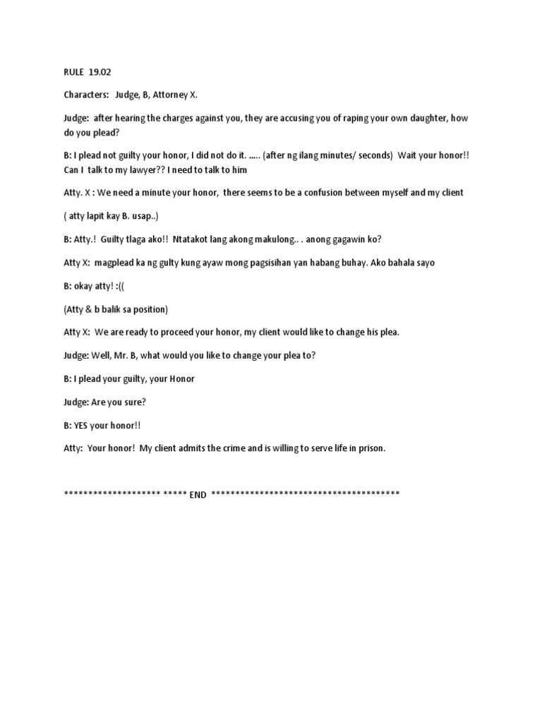 Rule 19.02 | PDF | Lawyer | Plea
