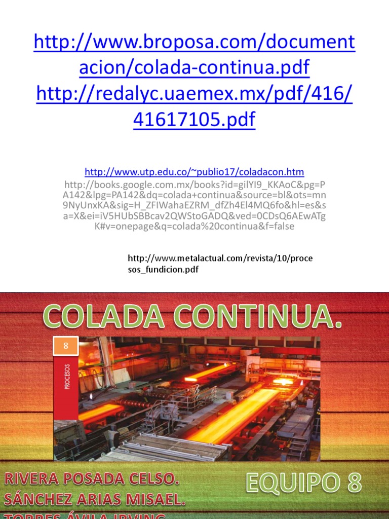Colada Continua P | Fundición (metalurgia) | Aluminio