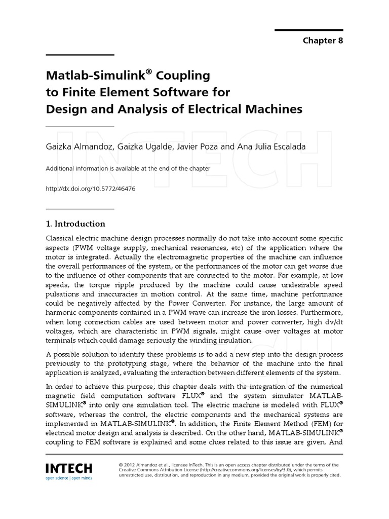 Matlab Simulation of Drives | PDF | Finite Element Method | Magnetic Field