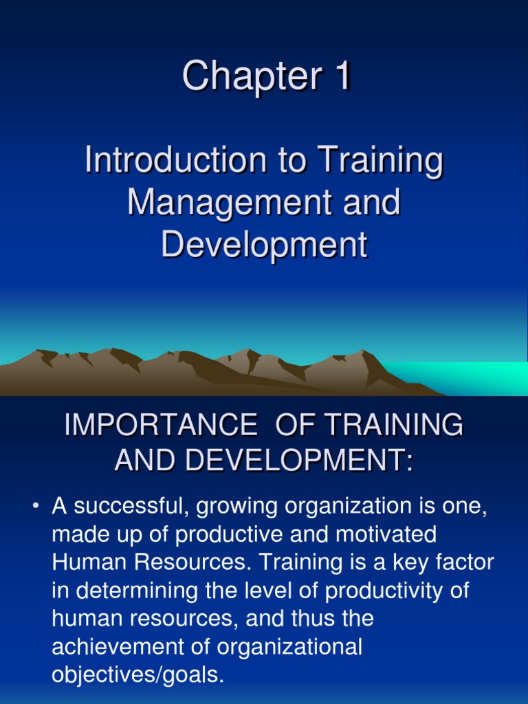 Chapter 1 Introduction To Training Management and Development | PDF ...
