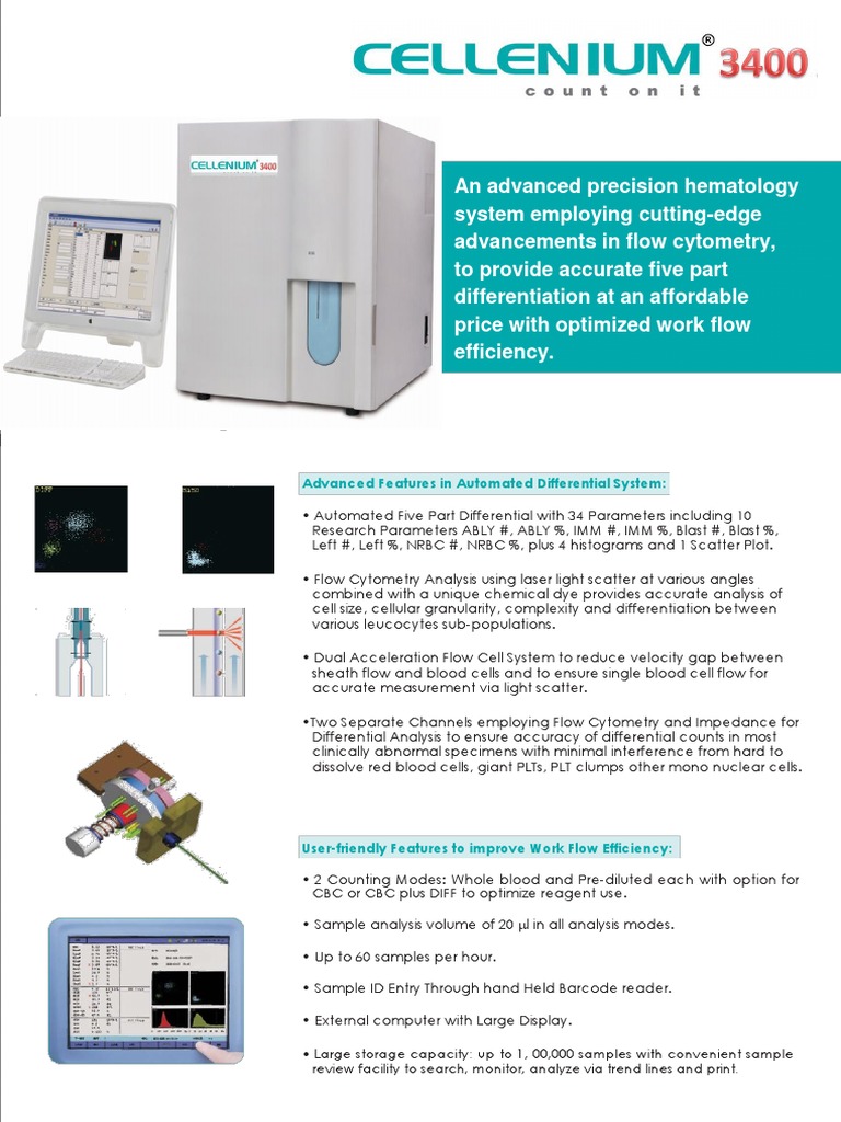 Cellenium 3400 Brochure | PDF | Cytometry | Flow Cytometry