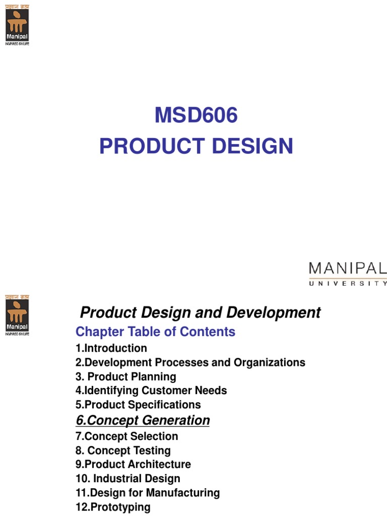 6 Product Design - Concept Generation | PDF | Product Design | Design