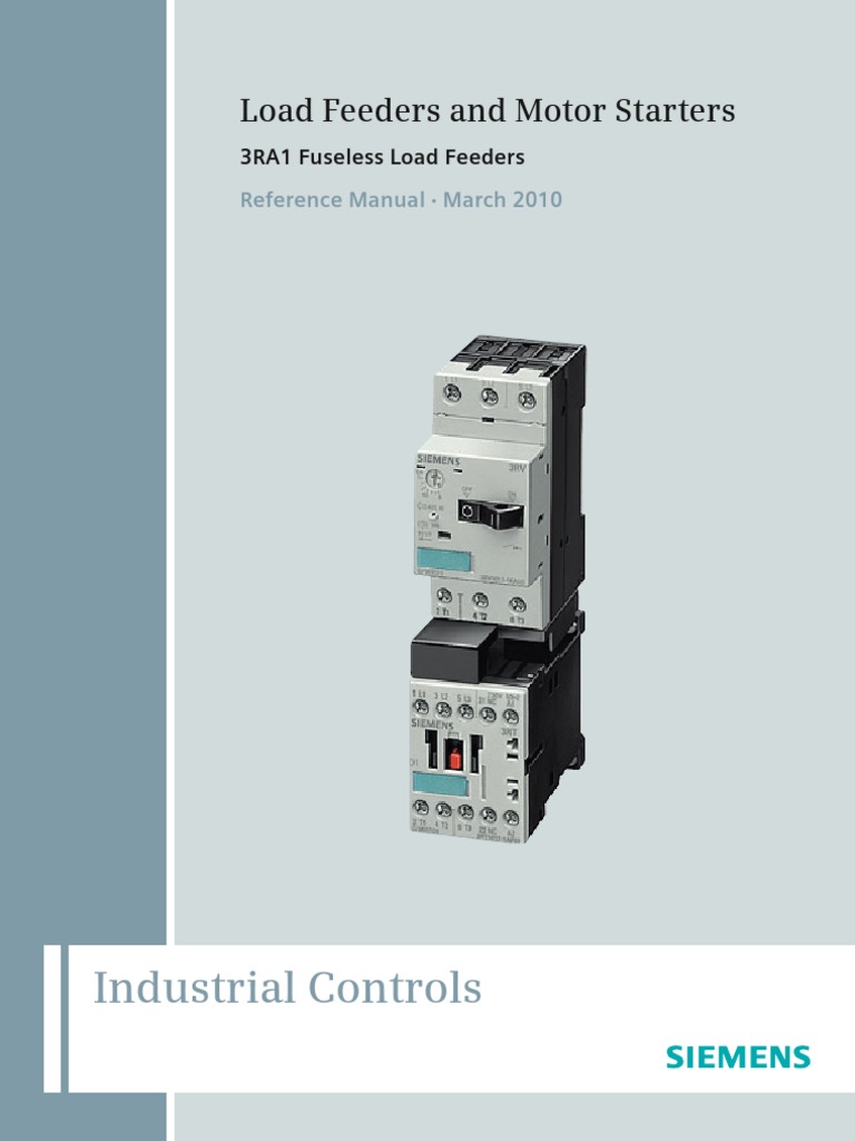 Industrial Controls: Load Feeders and Motor Starters | PDF | Electrical ...