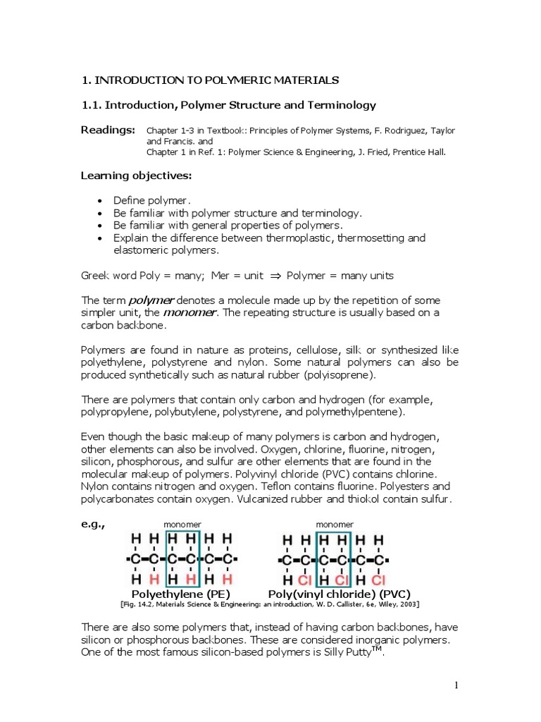 Polymer Introduction | PDF | Cross Link | Polymers