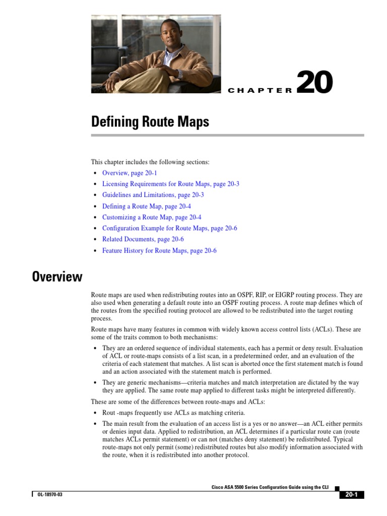 Defining Route Maps: Cisco ASA 5500 Series Configuration Guide Using ...