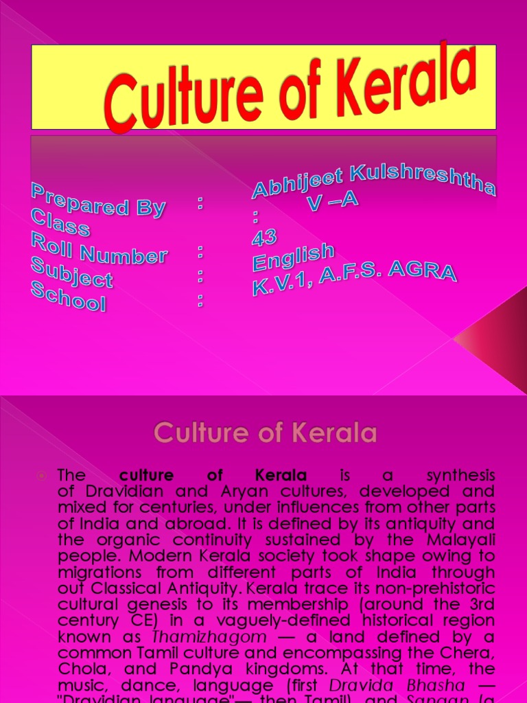 Culture of Kerala | PDF | Kerala | Arts (General)