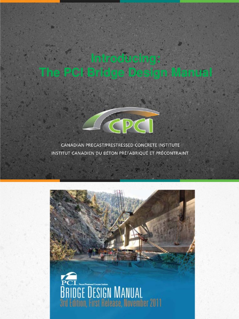 CPCI PCI Bridge Design Manual Presentation | PDF | Prestressed Concrete ...