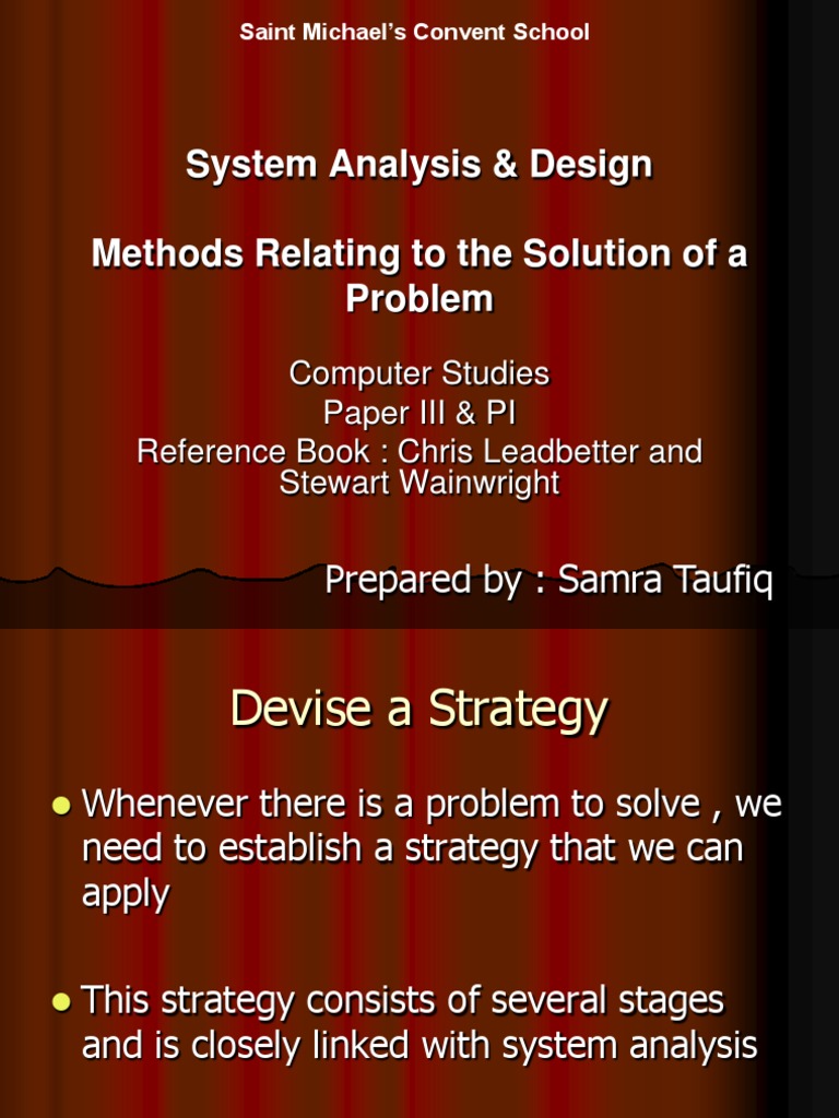 Methods Relating To The Solution of A Problem | PDF | Documentation ...