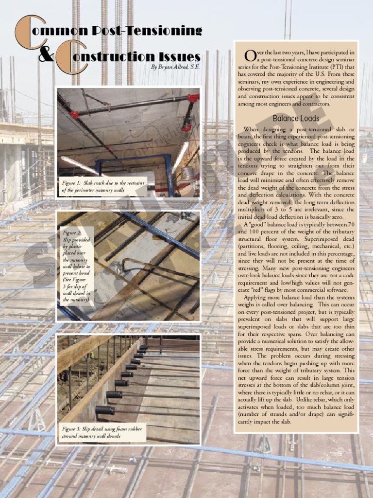 Common PT Design and Construction Issues by Allred | PDF