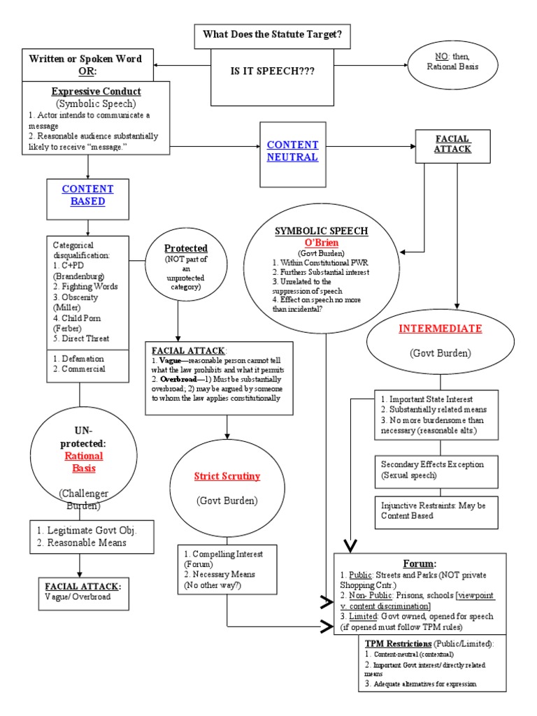 1st Amd Con Law Flow Chart | PDF