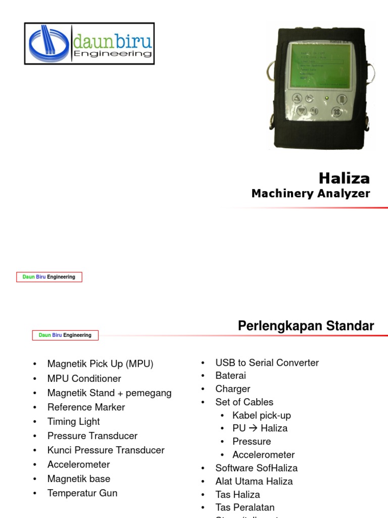 Haliza Machinery Analyzer | PDF