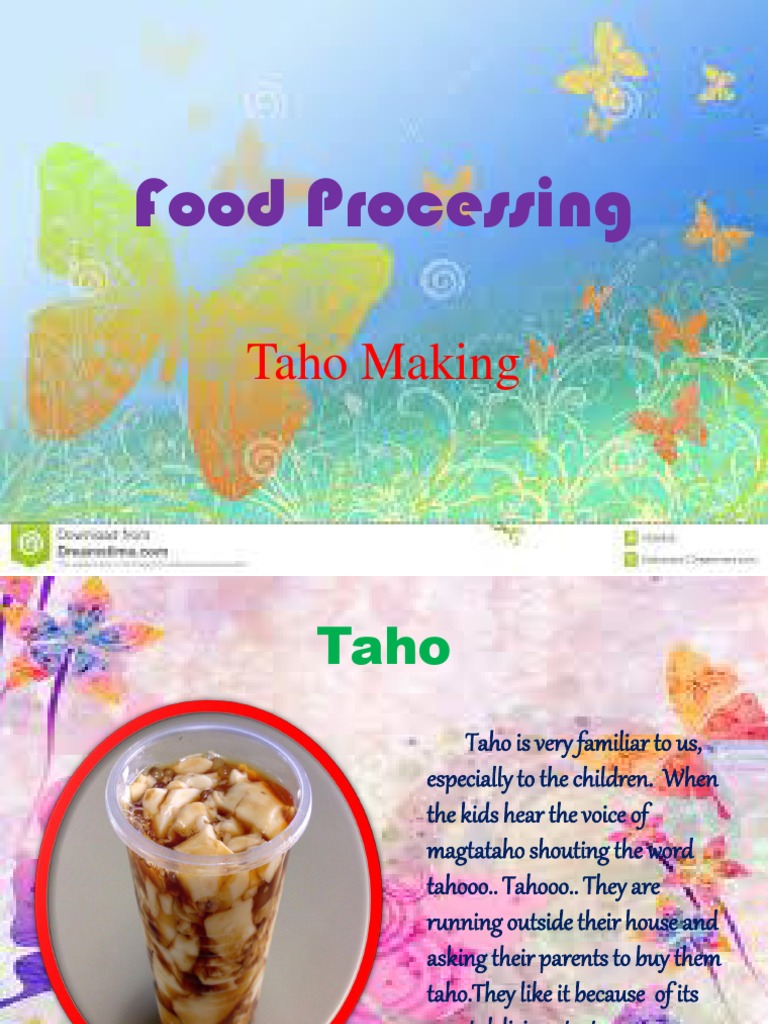 Taho Processing | PDF | Food Industry | Asian Cuisine