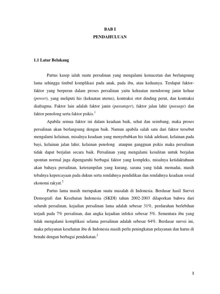 Referat Partus Kasep | PDF