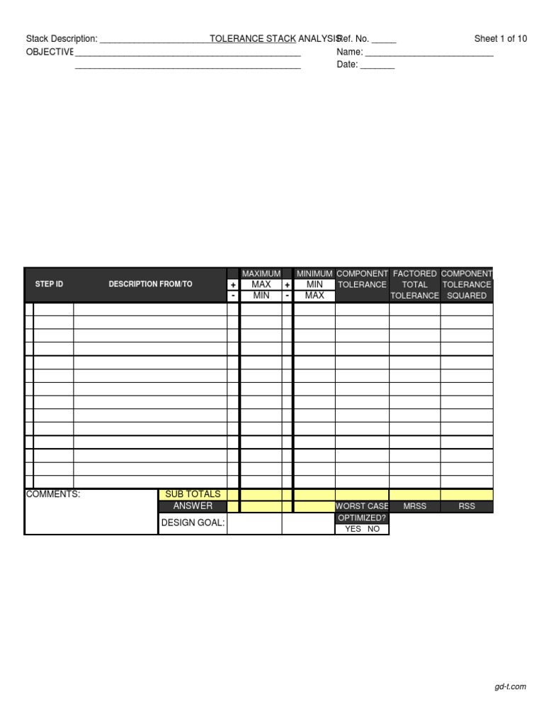 Tolerance Stack Analysis Guide | PDF | Computational Science | Teaching ...