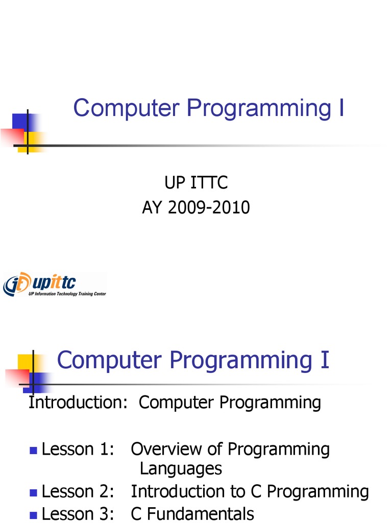 Computer Programming I | PDF | C (Programming Language) | Control Flow