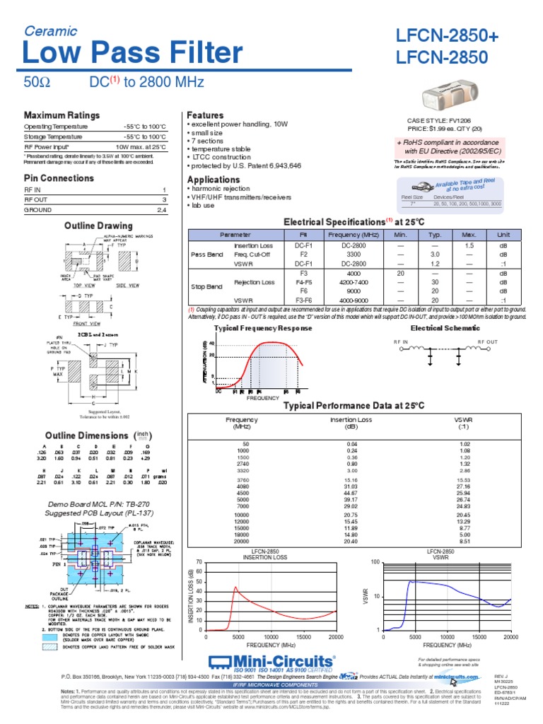LFCN 2850 | PDF | Radio Frequency | Specification (Technical Standard)