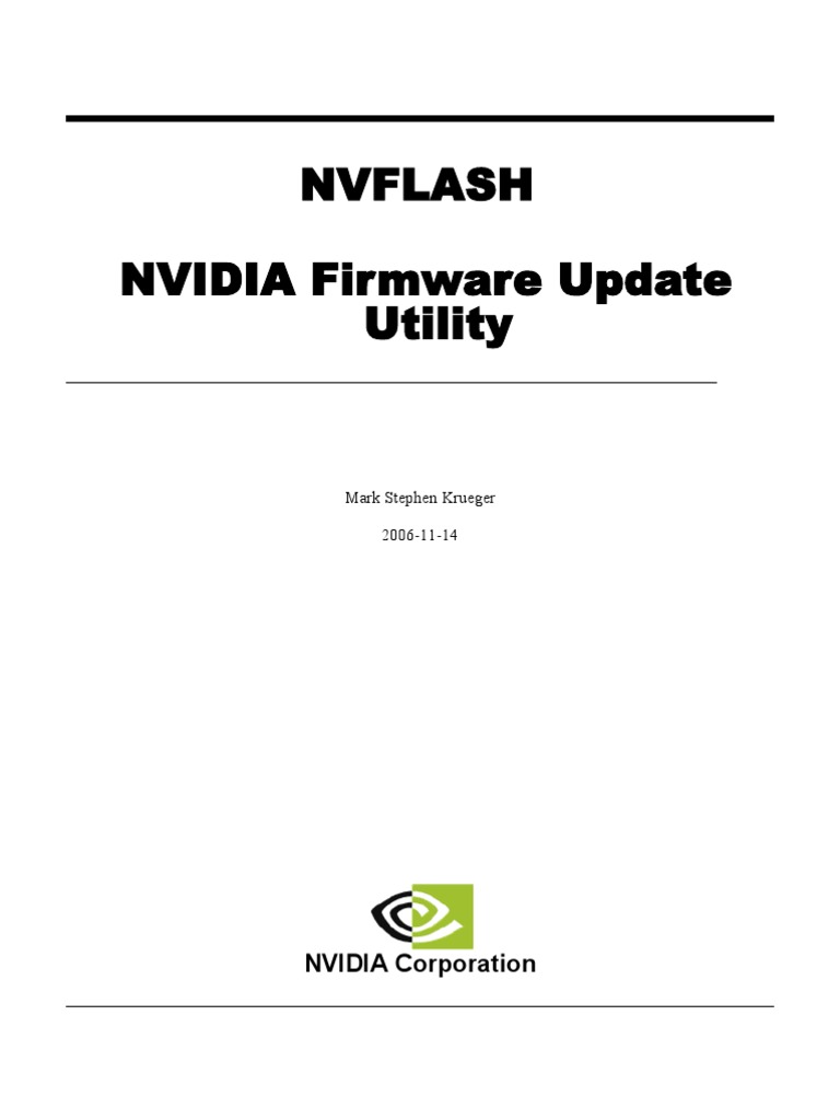 NVFLASH NVIDIA Firmware Update Utility | PDF | Bios | Command Line Interface