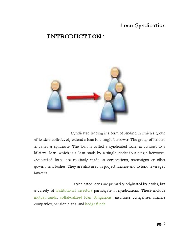 Loan Syndication | PDF | Syndicated Loan | Financial Markets