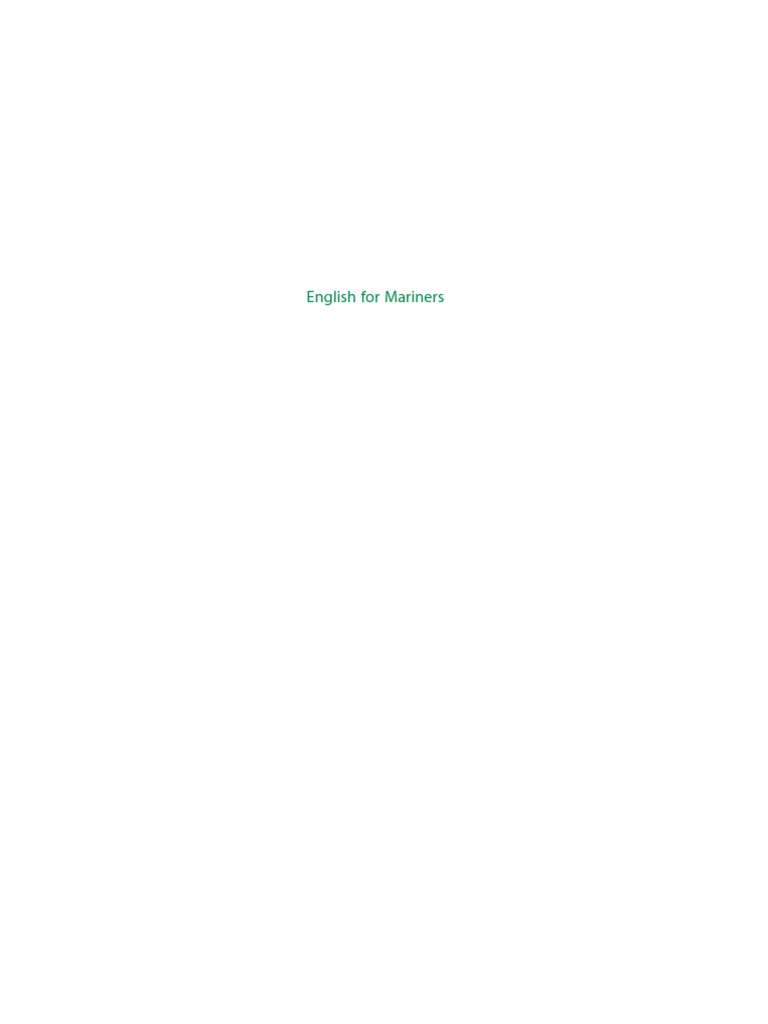 English For Mariners - Book | PDF | Sailor | Ships