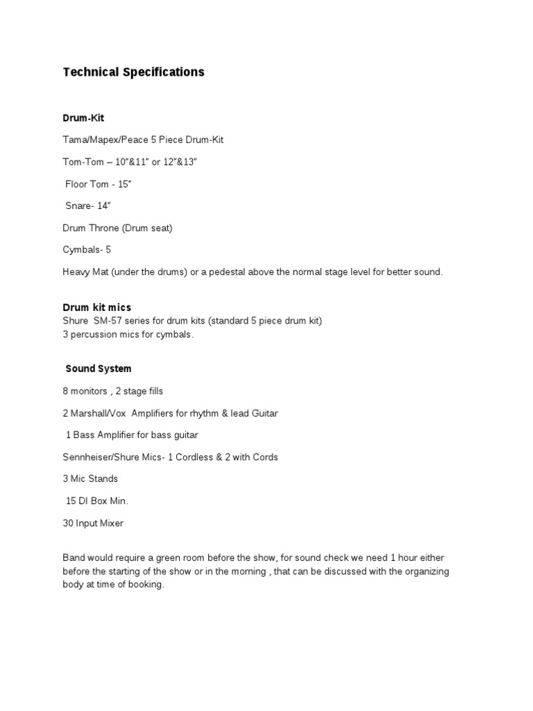 Technical Specifications Pdf Cooking Food Wine