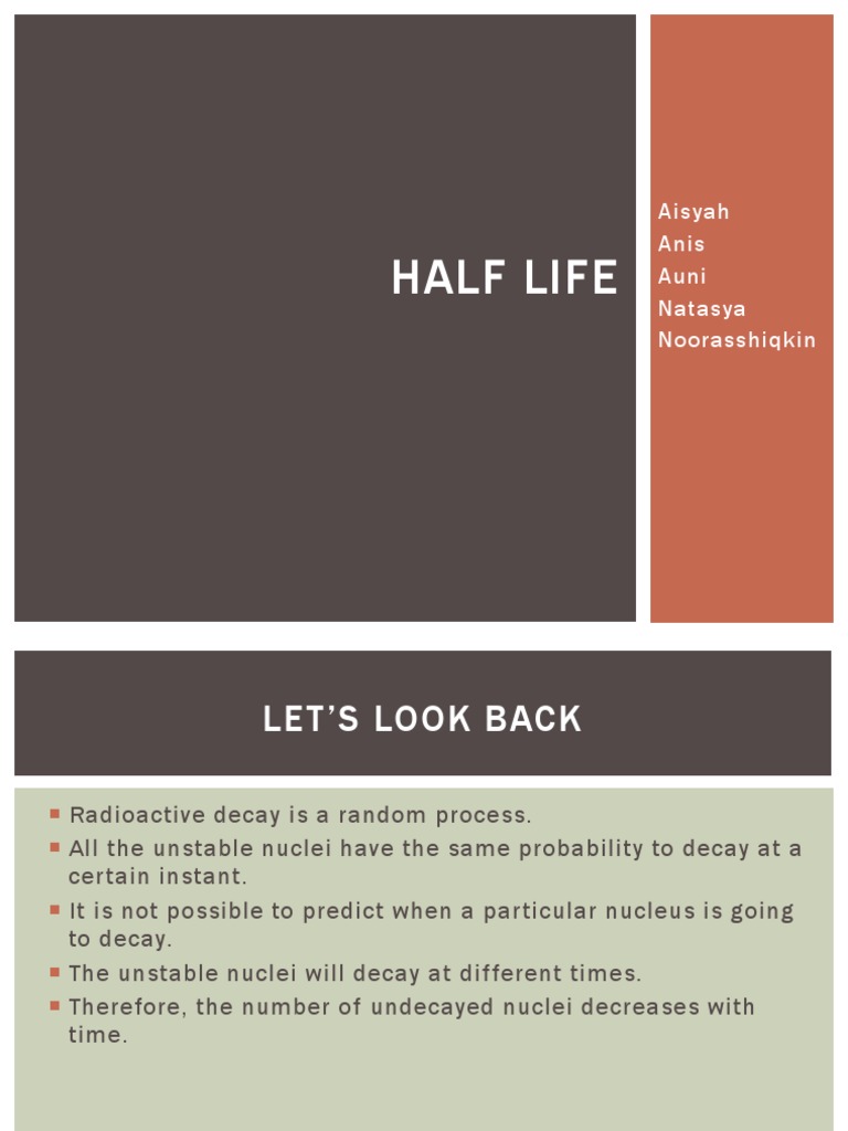 Understanding Half-Life in Radioactive Decay | PDF | Science & Mathematics