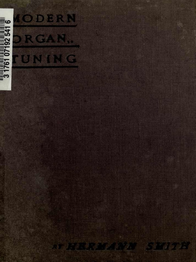 Modern Organ Tuning | Download Free PDF | Musicology | Pitch (Music)