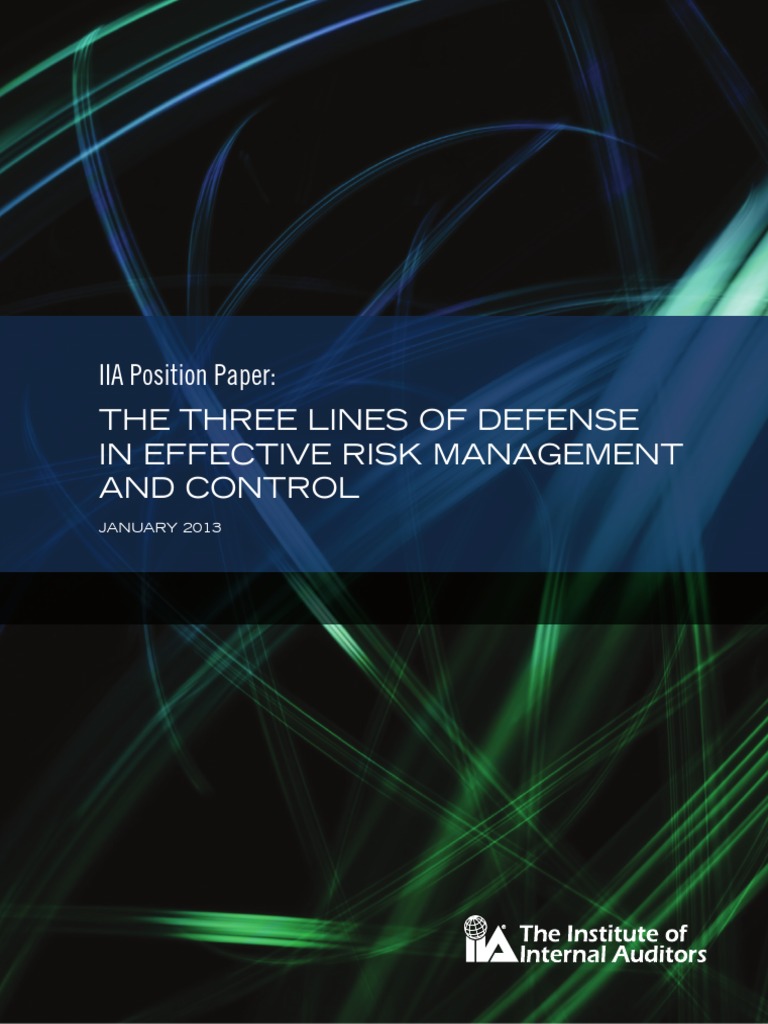 The Three Lines of Defense in Effective Risk Management and Control PDF ...