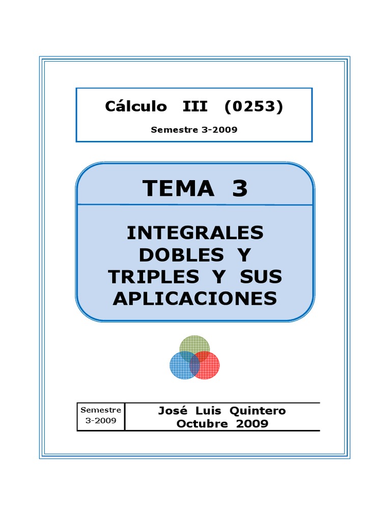Calculo III-tema 3 | PDF | Integral | Esfera