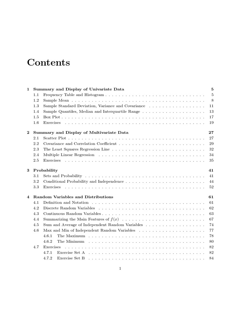 Introduction To Probability and Statistics | PDF | Standard Deviation ...