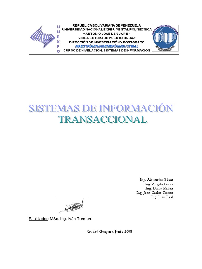 Sistemas Informacion Transaccional | Descargar gratis PDF | Bases de ...
