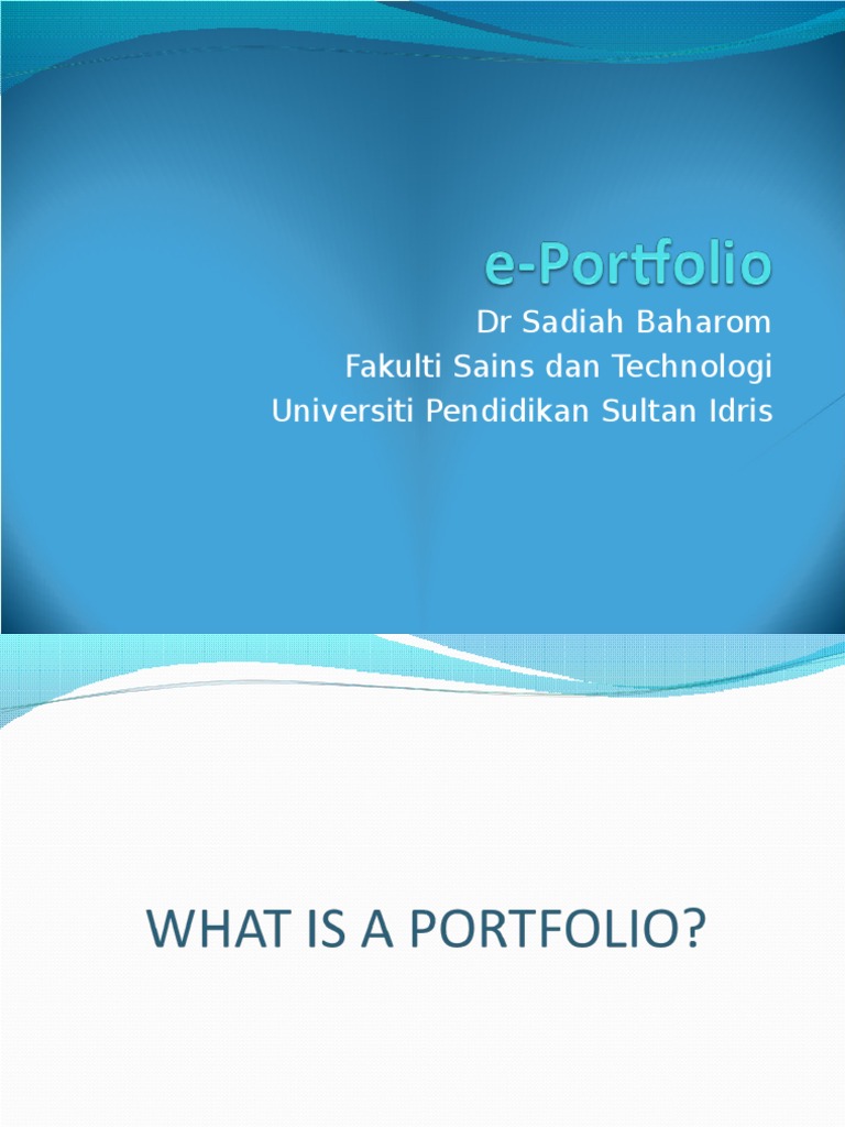 20090722110707lect 4 - Eportfolio DPLI | PDF | Teachers | Lesson Plan