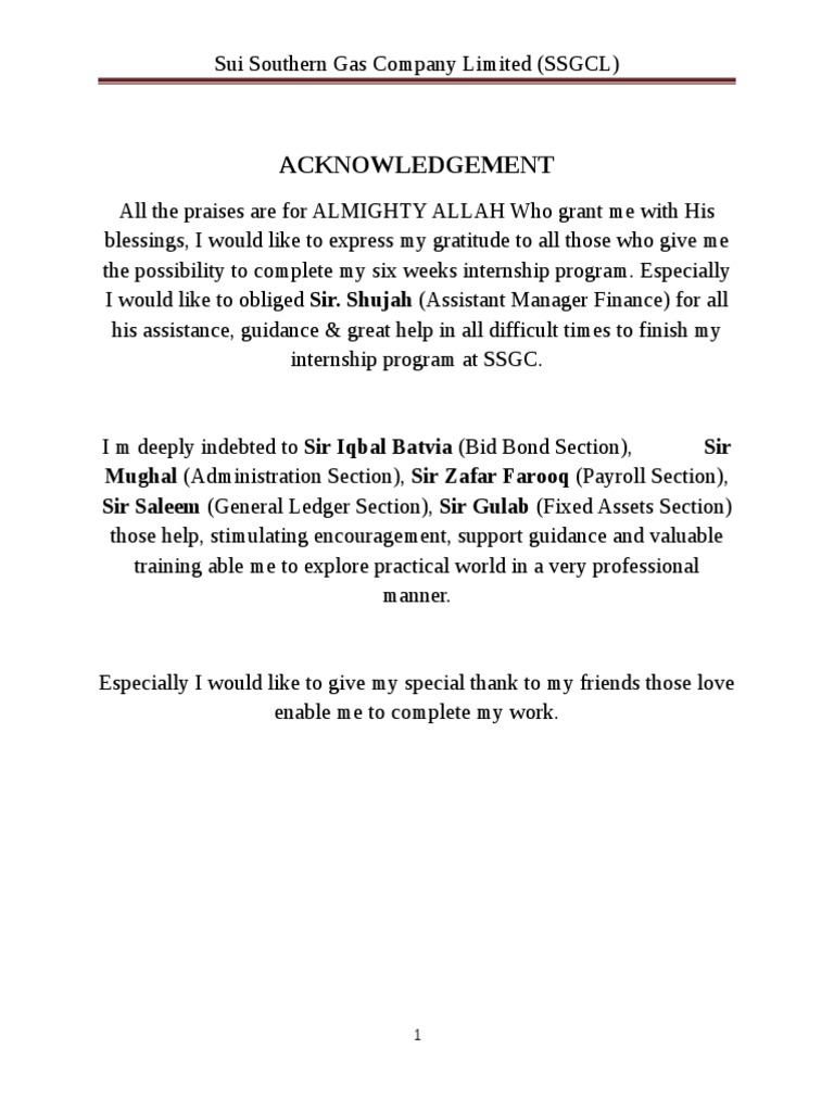 SSGC Internship Report | PDF | Depreciation | Liability (Financial ...