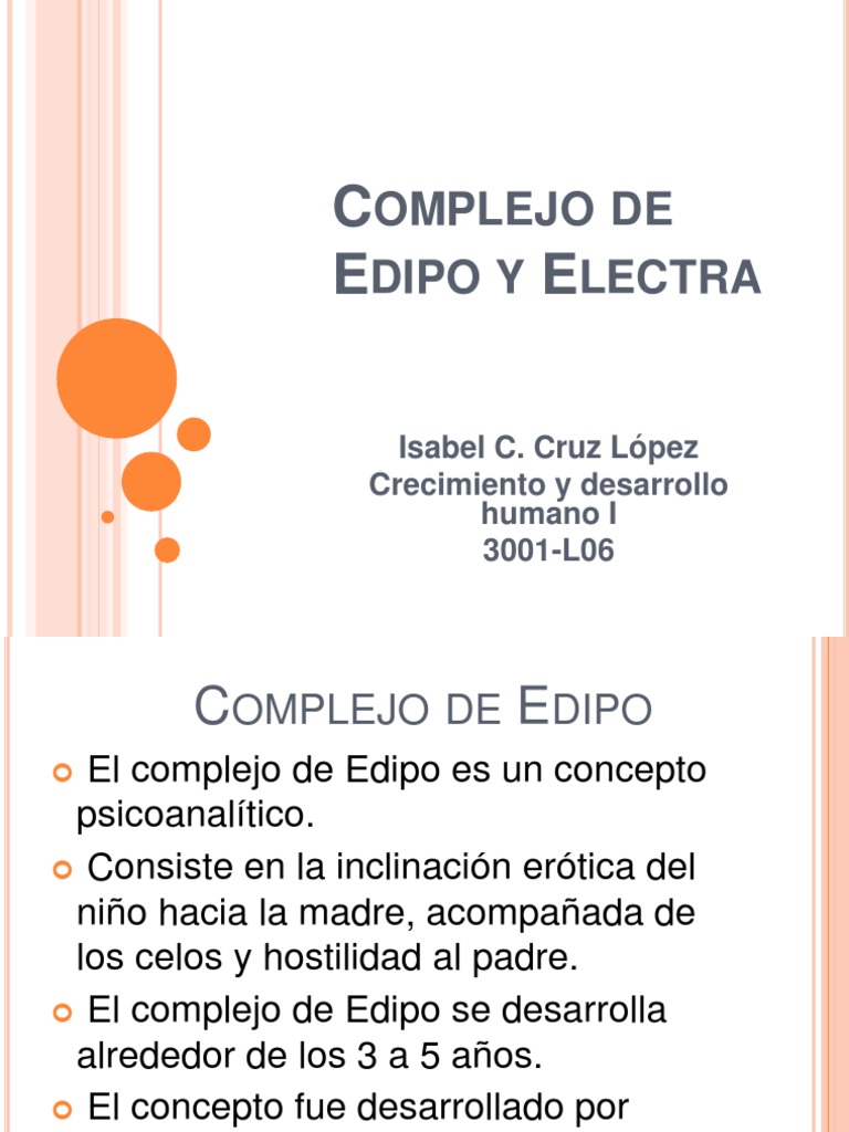 Complejo de Edipo y Electra | PDF | Complejo de Edipo | Escuelas ...
