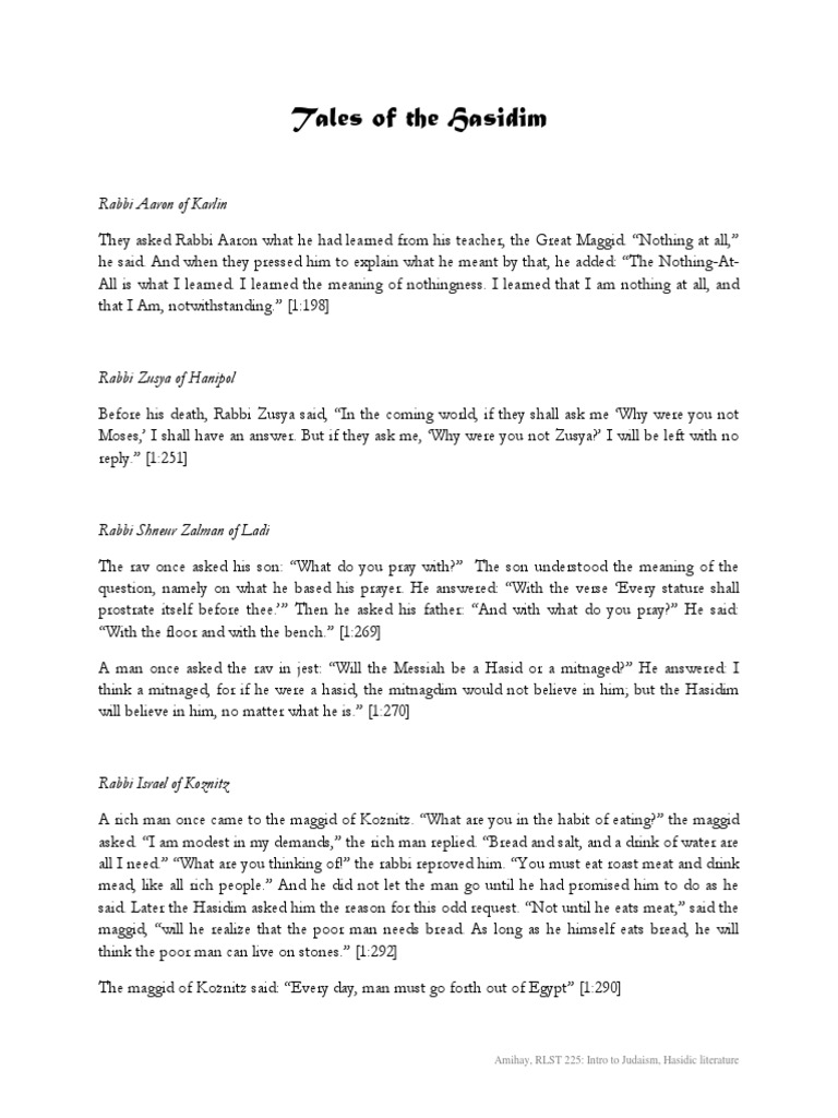 Tales of The Hasidim | PDF | Hasidic Judaism | Rabbi