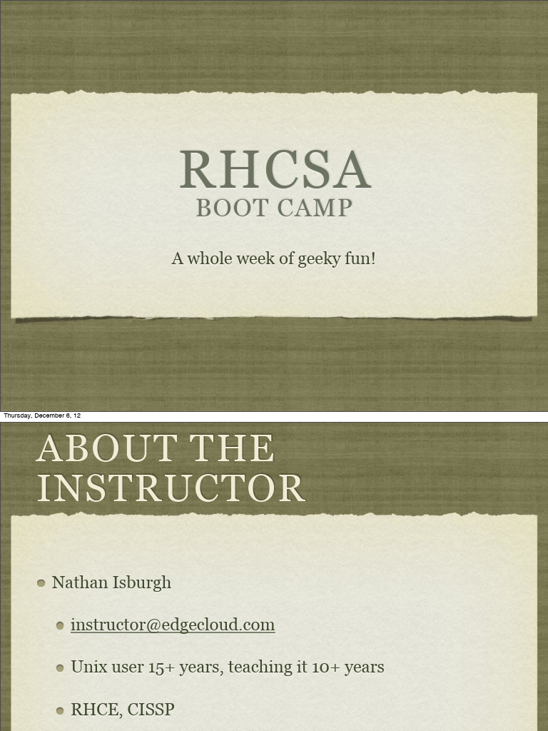 RHCSA Bootcamp Book | PDF | Ip Address | File System