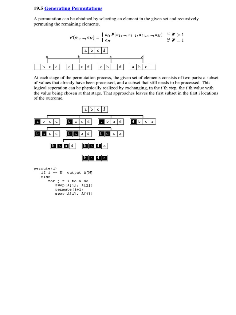 Generating Permutations with Backtracking | PDF