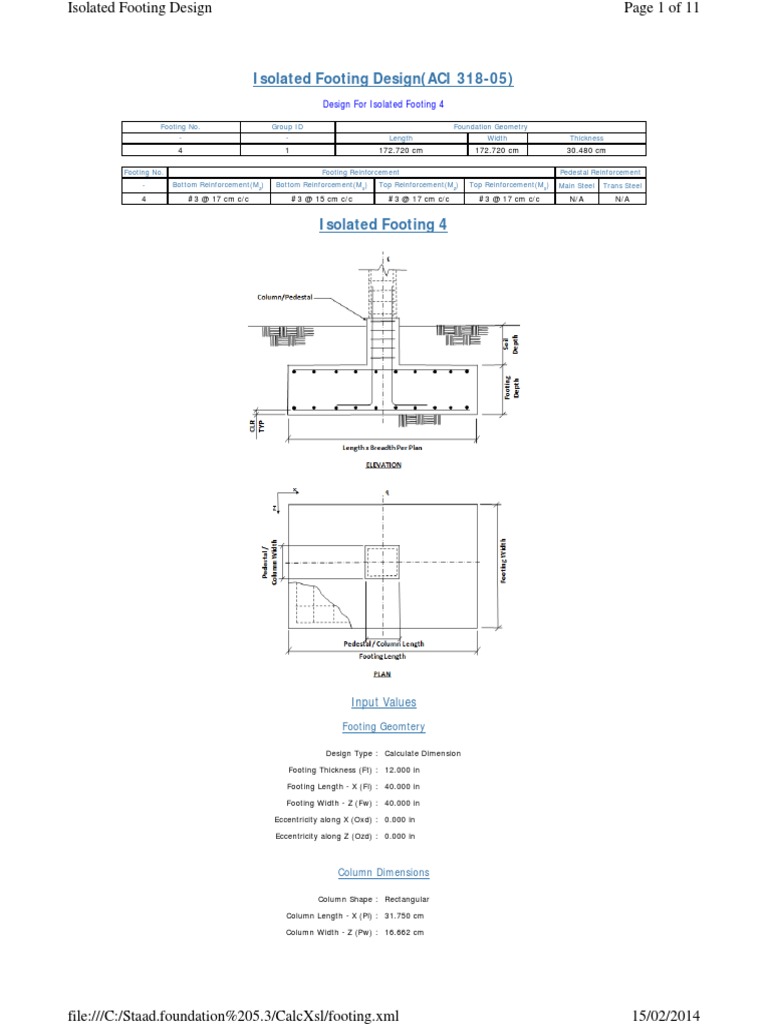 Footing 1 | Bending | Strength Of Materials
