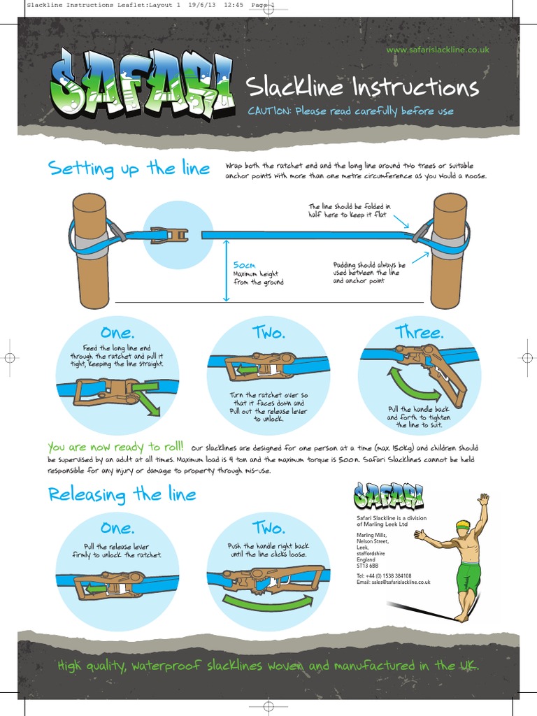 Slackline Setup and Safety Guide | PDF | Teaching Mathematics