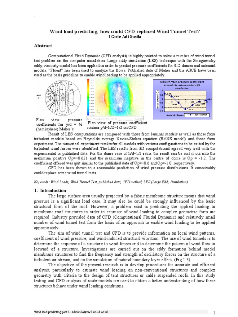 Wind Load Predicting - How Could CFD Replaced Wind Tunnel Test | PDF ...