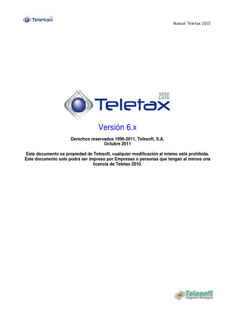 Manual y Guia Tecnico para Uso de Teletax 2010 | PDF | Central ...