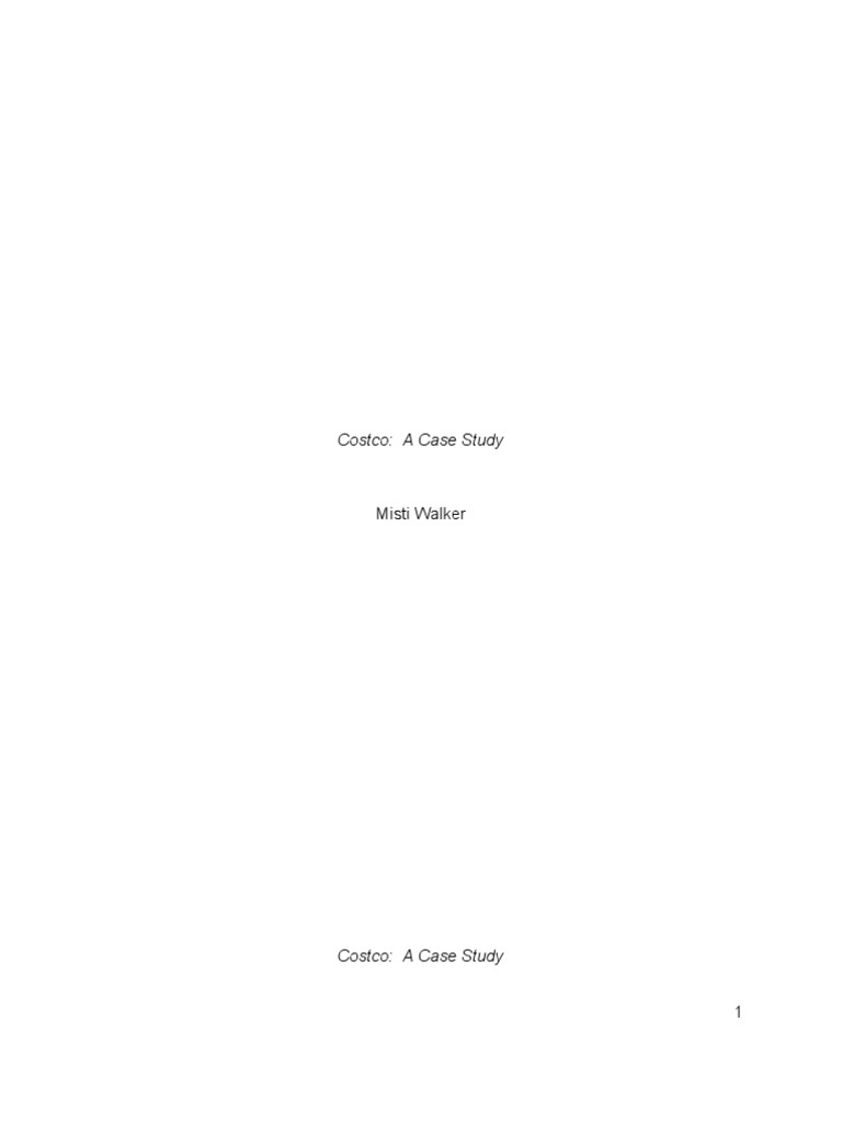 Costco: A Case Study | PDF | Business