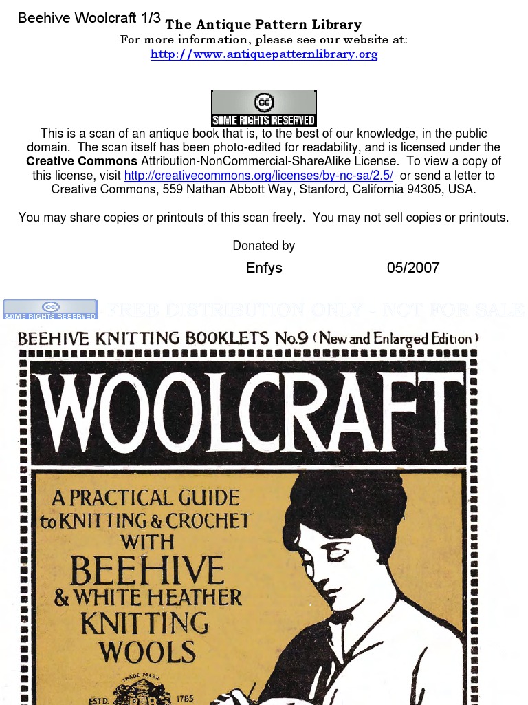 BeeHive Knitting Booklets No. 9 - Part 1 | PDF | Home & Garden