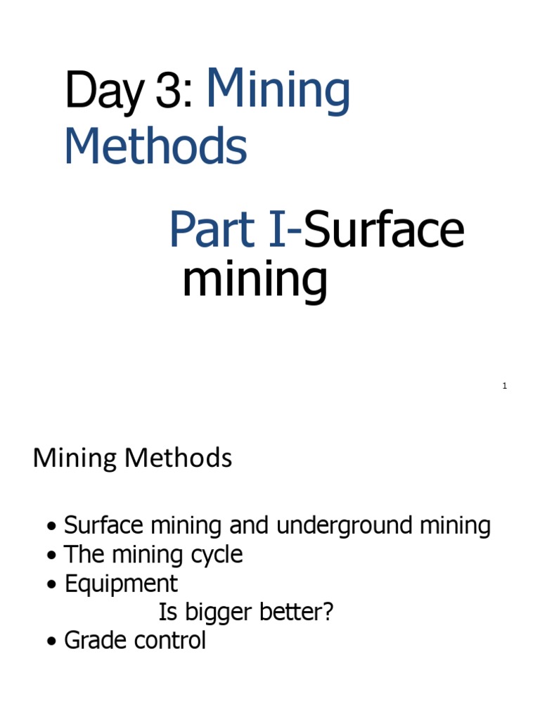 Surface Mining Pdf Surface Mining Mining