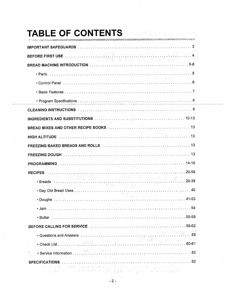 Toastmaster Bread Box Model 1186 Instruction Manual Recipes | PDF ...