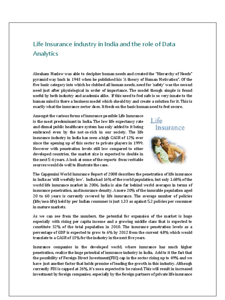 The Role of Data Analytics in Insurance Sector | PDF | Analytics ...