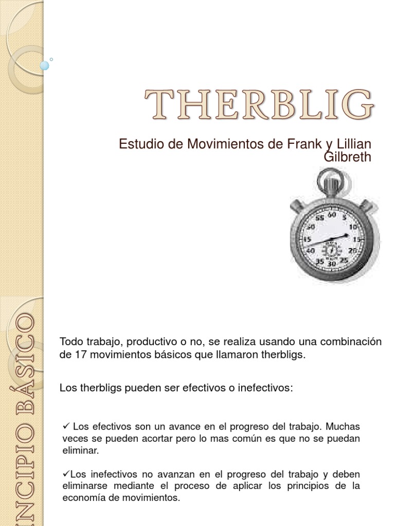 Therbligs | PDF | Movimiento (física) | Tornillo