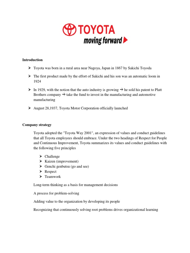Toyota's Strategy for Global Success: An Analysis of Toyota's Origins ...