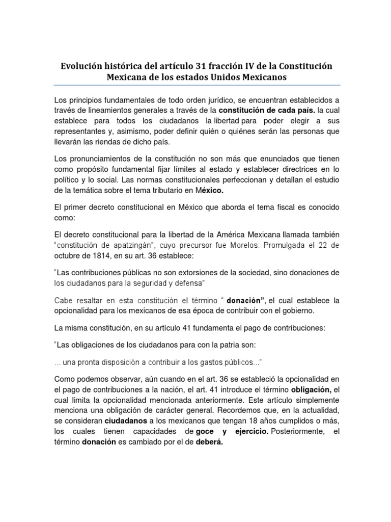 Articulo 31 | PDF | Constitución | México