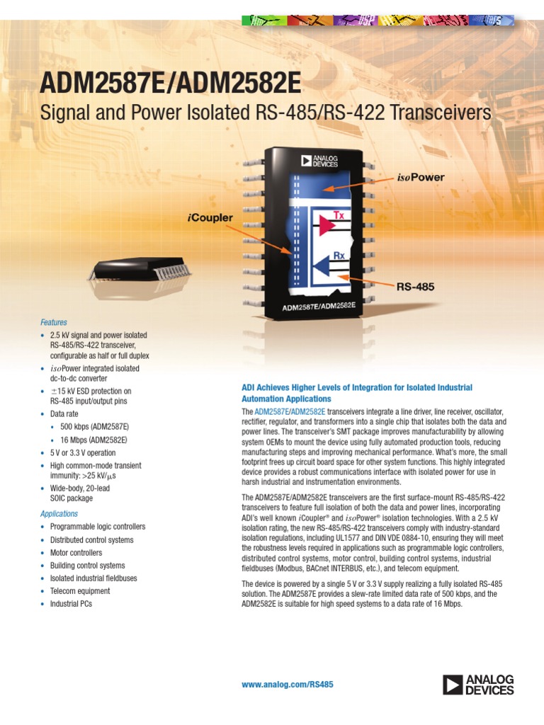 Adm2587e 82e Pdf Control System Automation