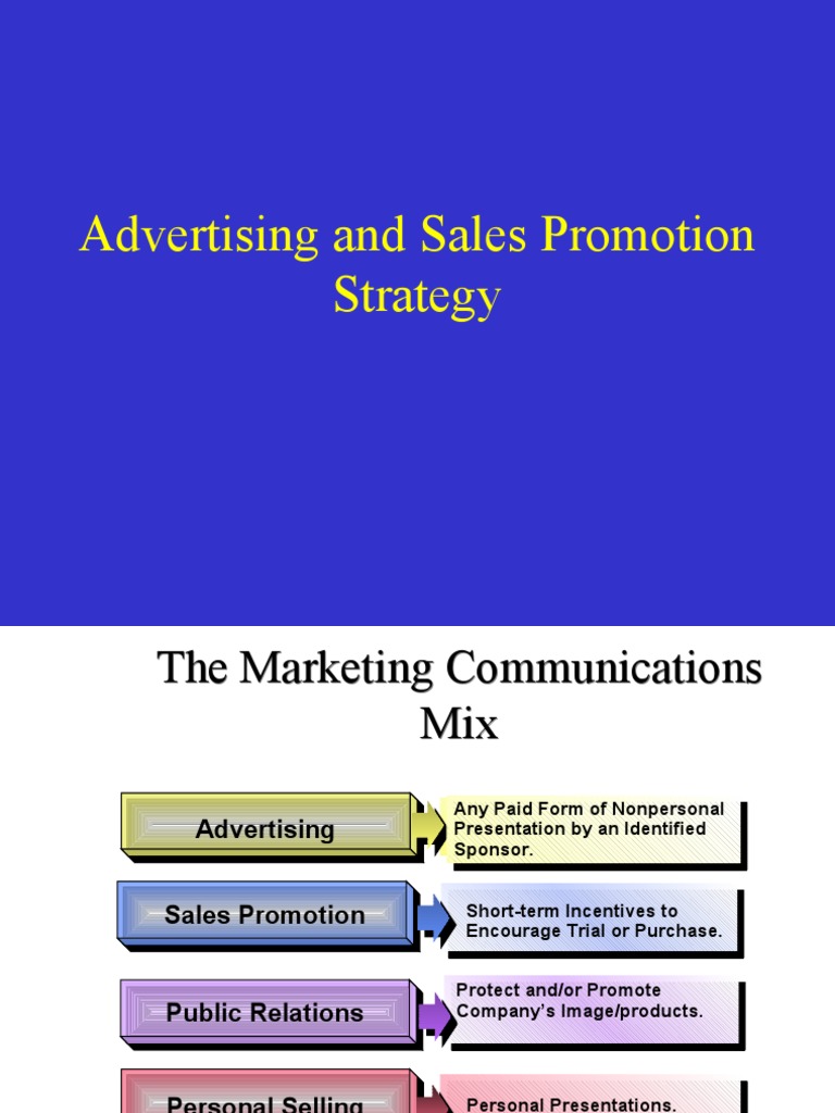 Advertising and Sales Promotion Strategy | PDF | Promotion (Marketing ...